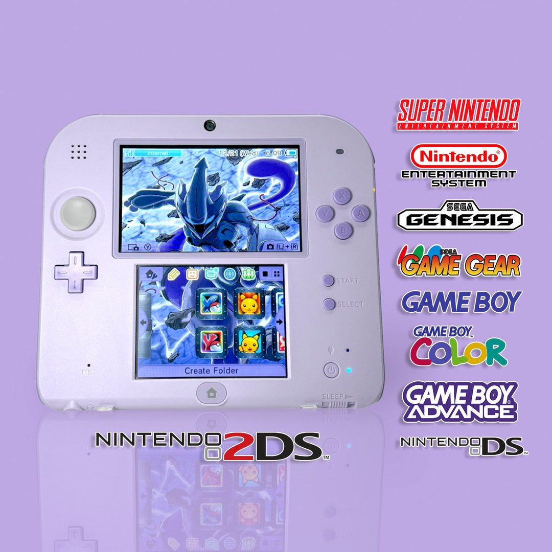 Nintendo 2DS lavender Fully Loaded Retro Handheld Game - Etsy