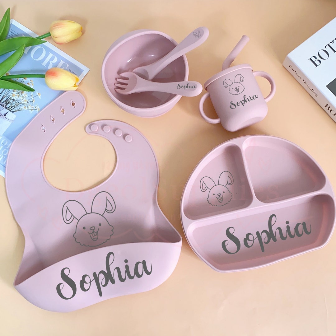 Set of 6,silicone Plate,toddler Feeding Set,silicone Baby Dinnerware ...