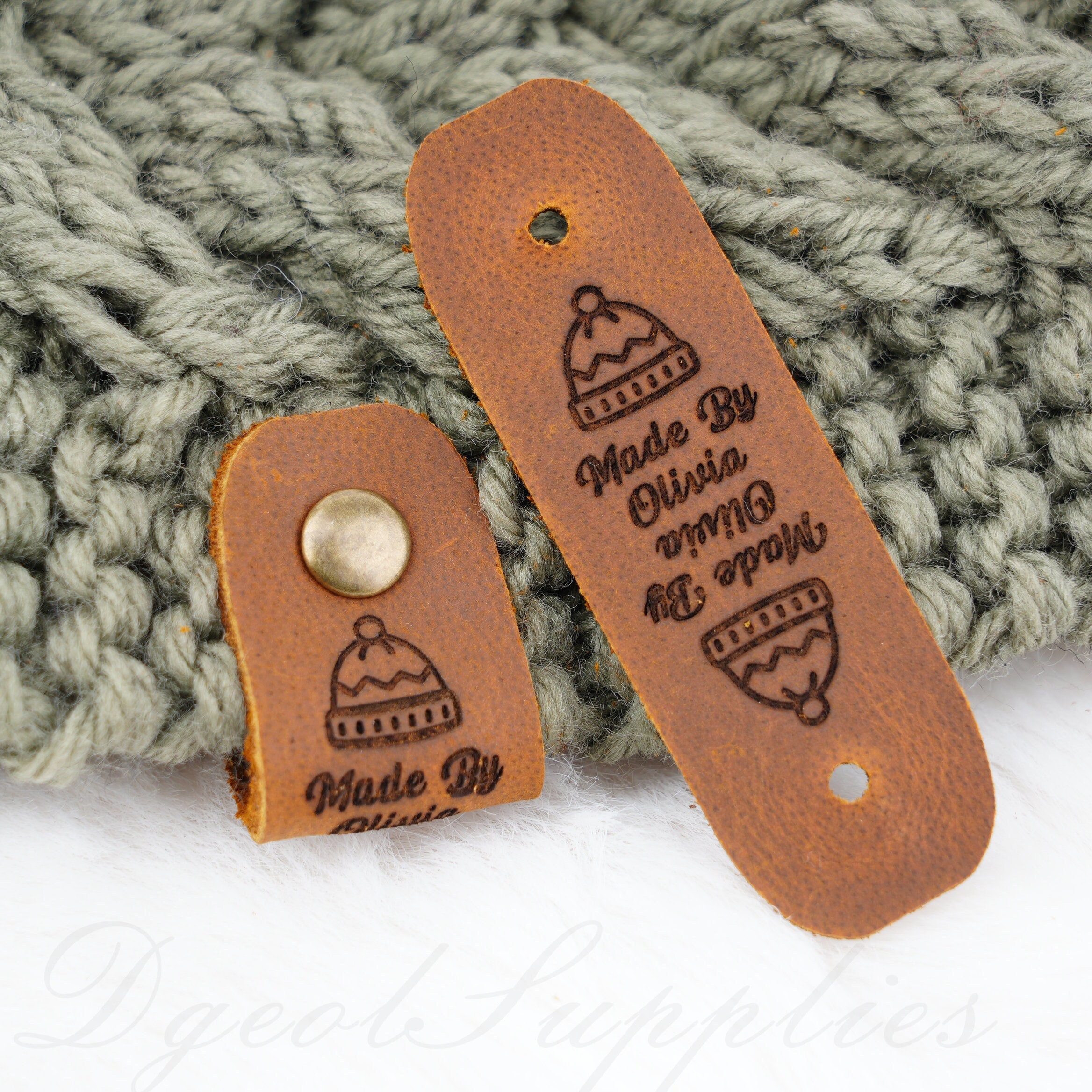 Custom Leather Labels for Knits,personalized Leather Tags,leather Tags ...