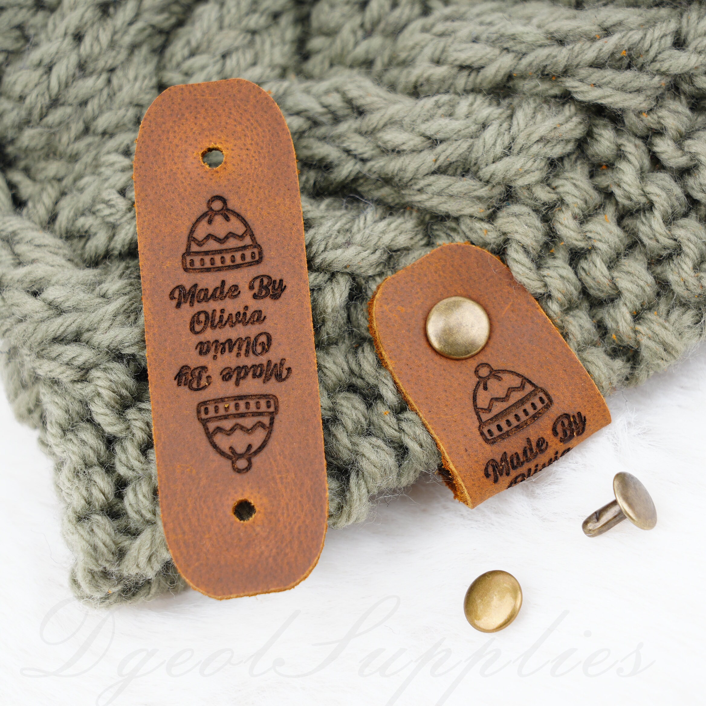 Custom Leather Labels for Knits,personalized Leather Tags,leather Tags ...