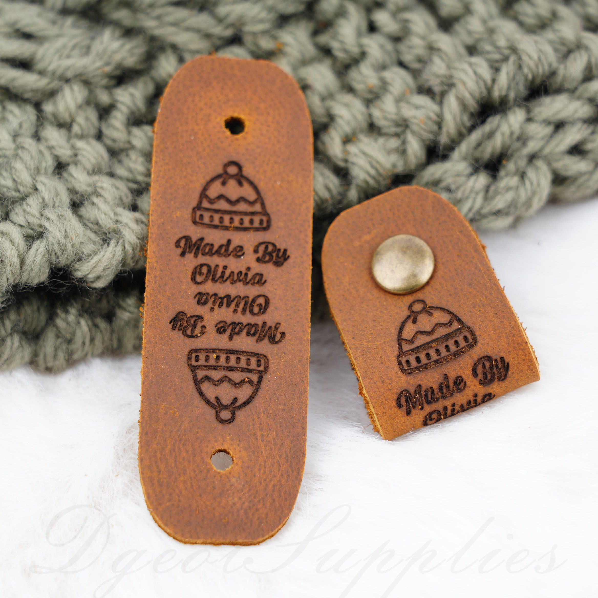 Custom Leather Labels for Knits,personalized Leather Tags,leather Tags ...
