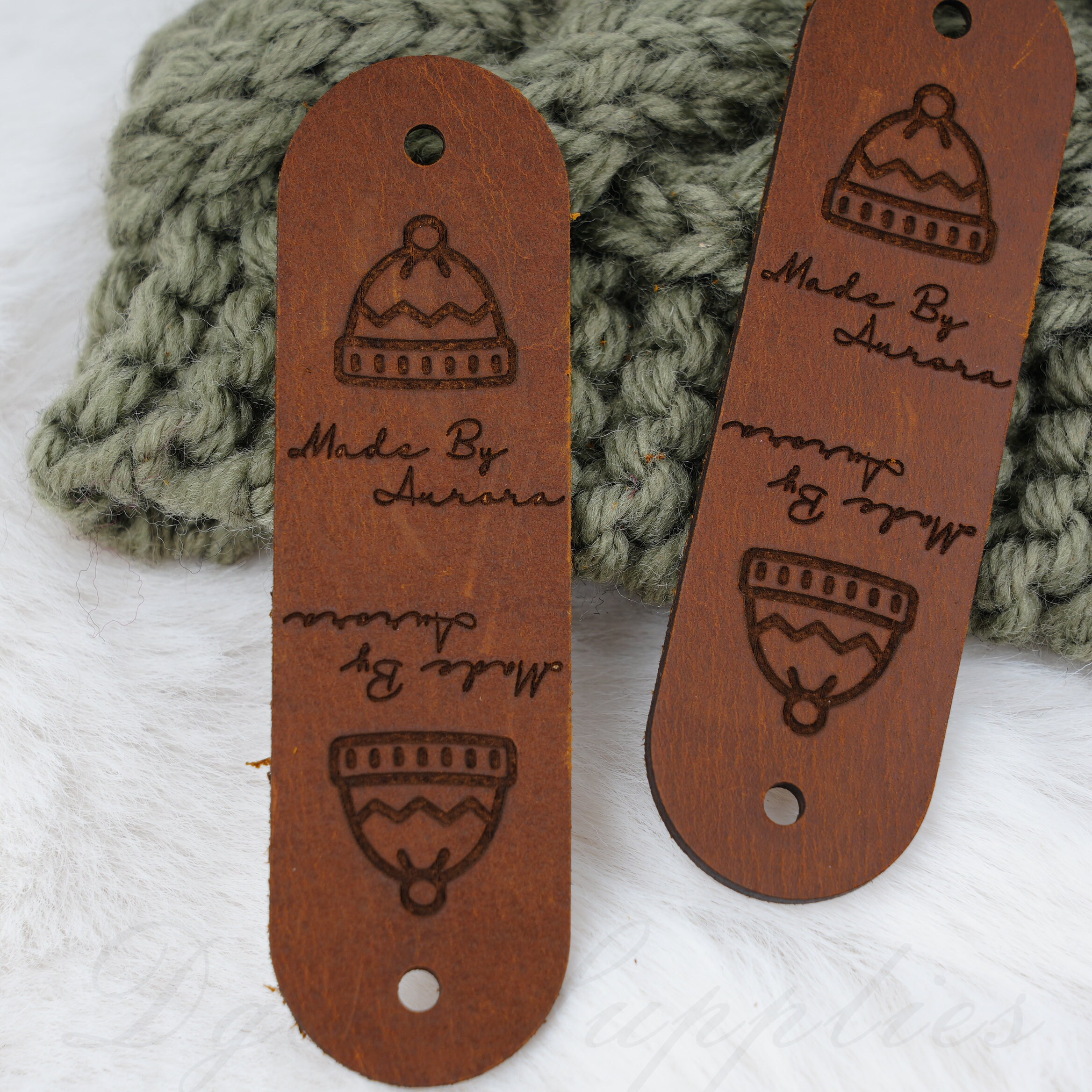 Custom Icon/text/font Leather Labels,personalized Leather Tags for Hats ...