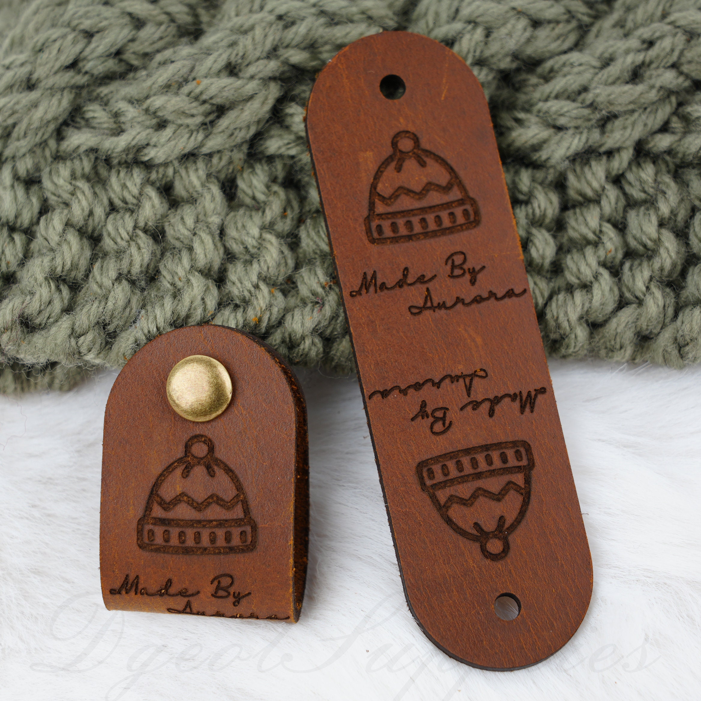 Custom Icon/text/font Leather Labels,personalized Leather Tags for Hats ...
