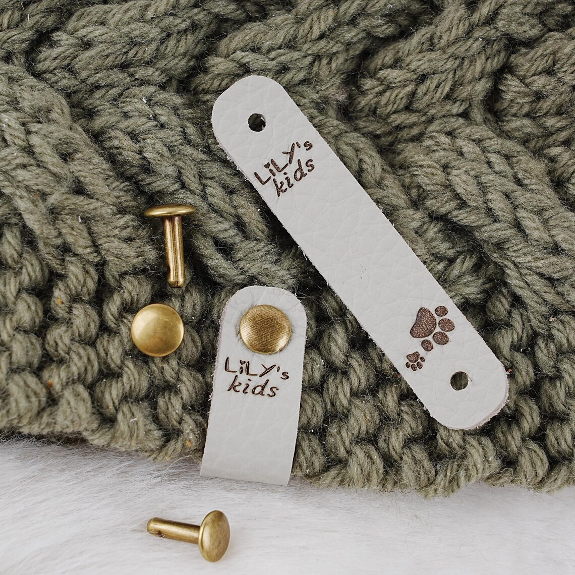 Custom Leather Tags for Knitted Items,personalized Leather Labels ...