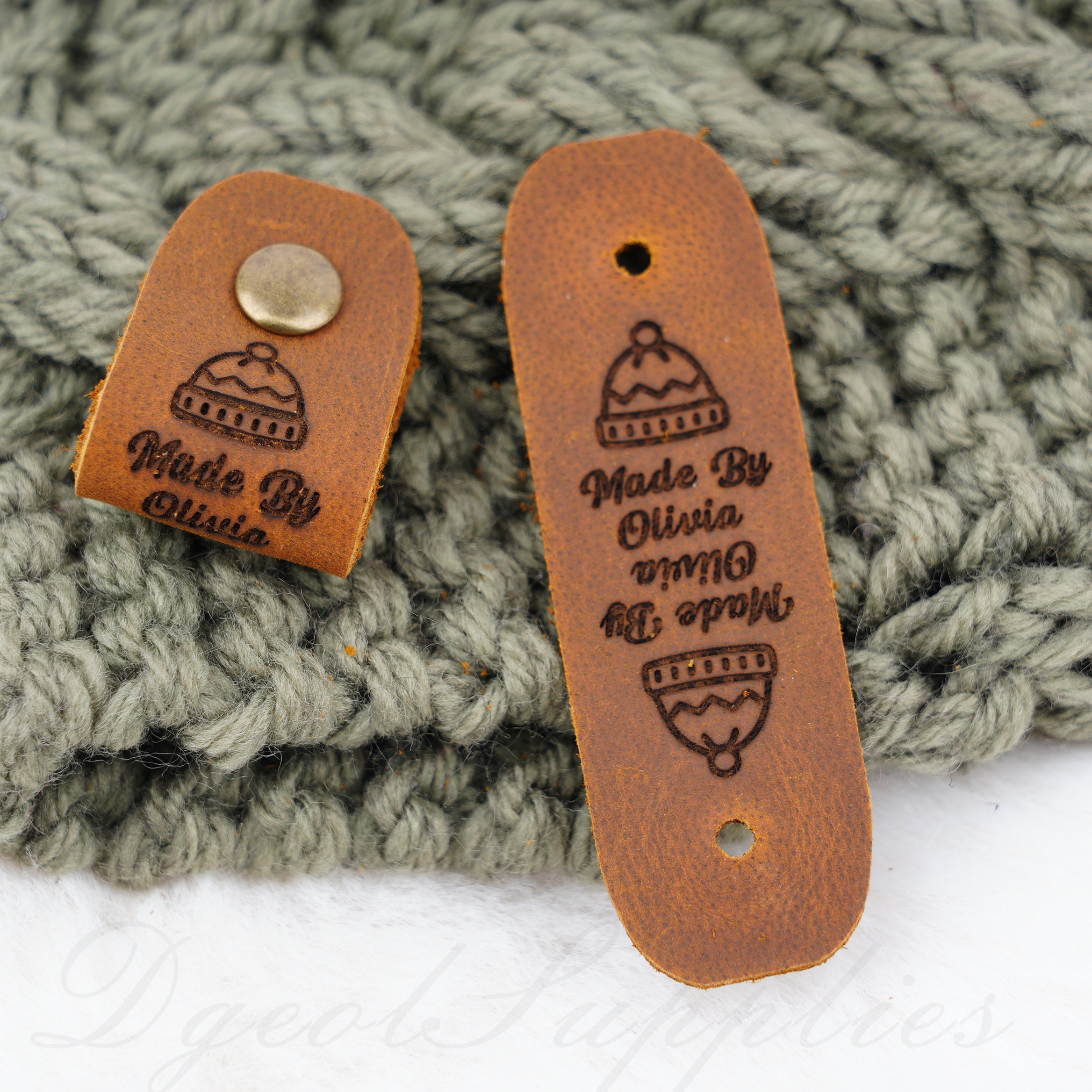 Custom Leather Labels for Knits,personalized Leather Tags,leather Tags ...