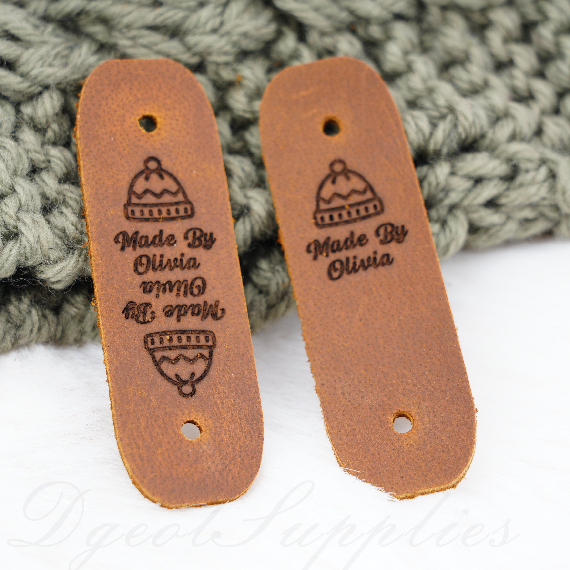 Custom Leather Labels for Knits,personalized Leather Tags,leather Tags ...