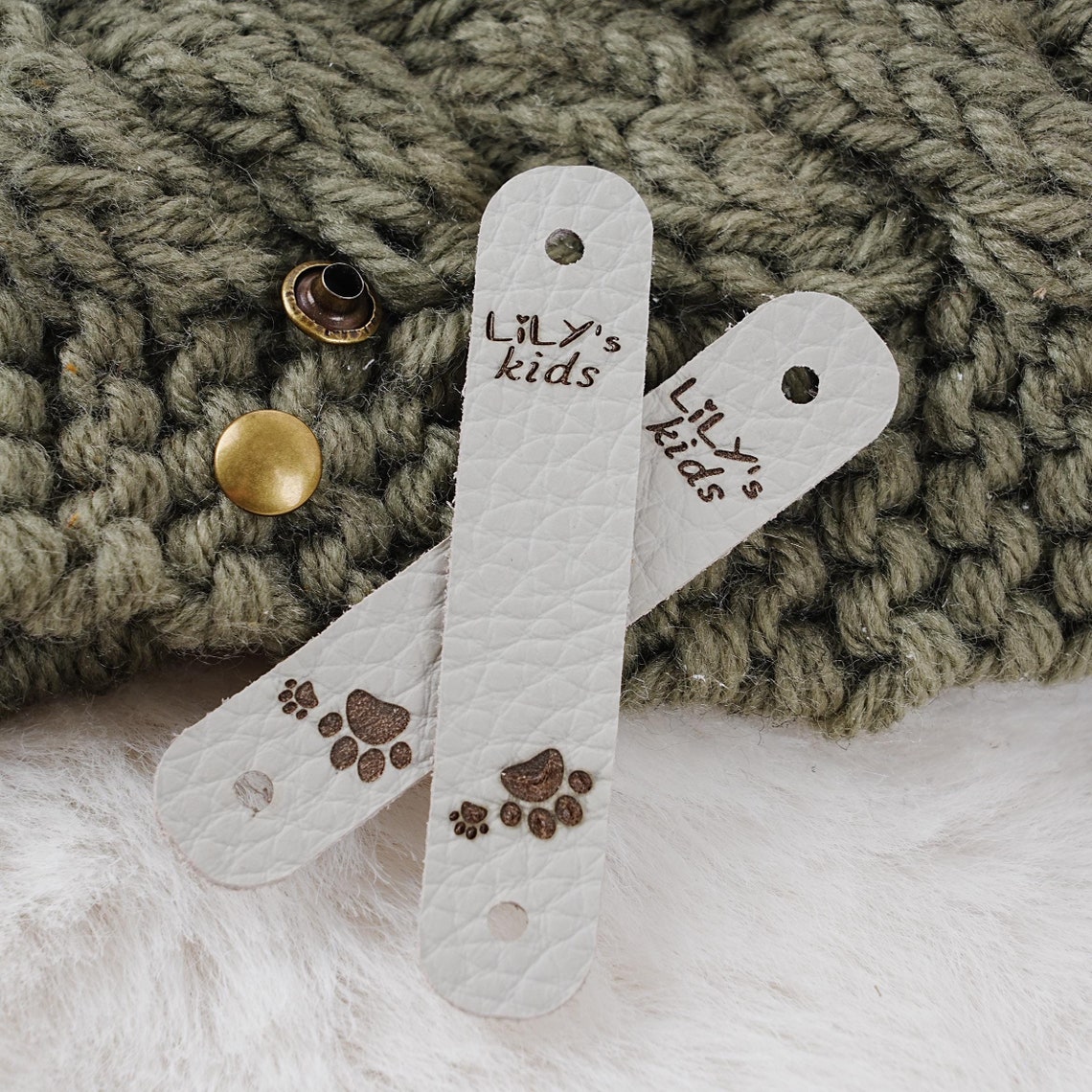 Custom Leather Tags for Knitted Items,personalized Leather Labels ...