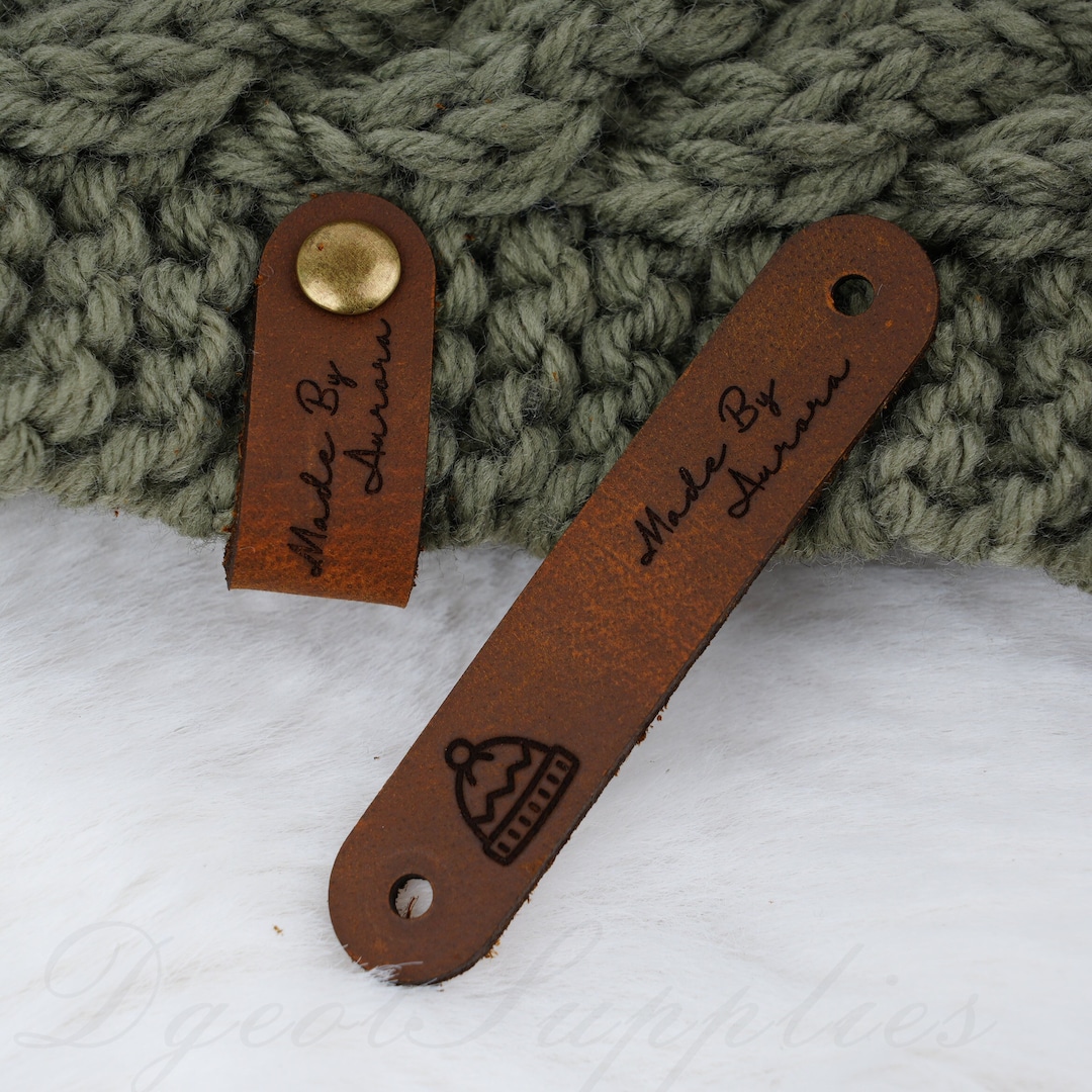 Engraved Leather Tag Custom Your Icon/logo/text Leather Tag ...