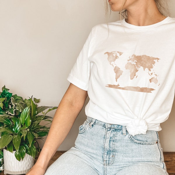 World Map Shirt Men - Etsy