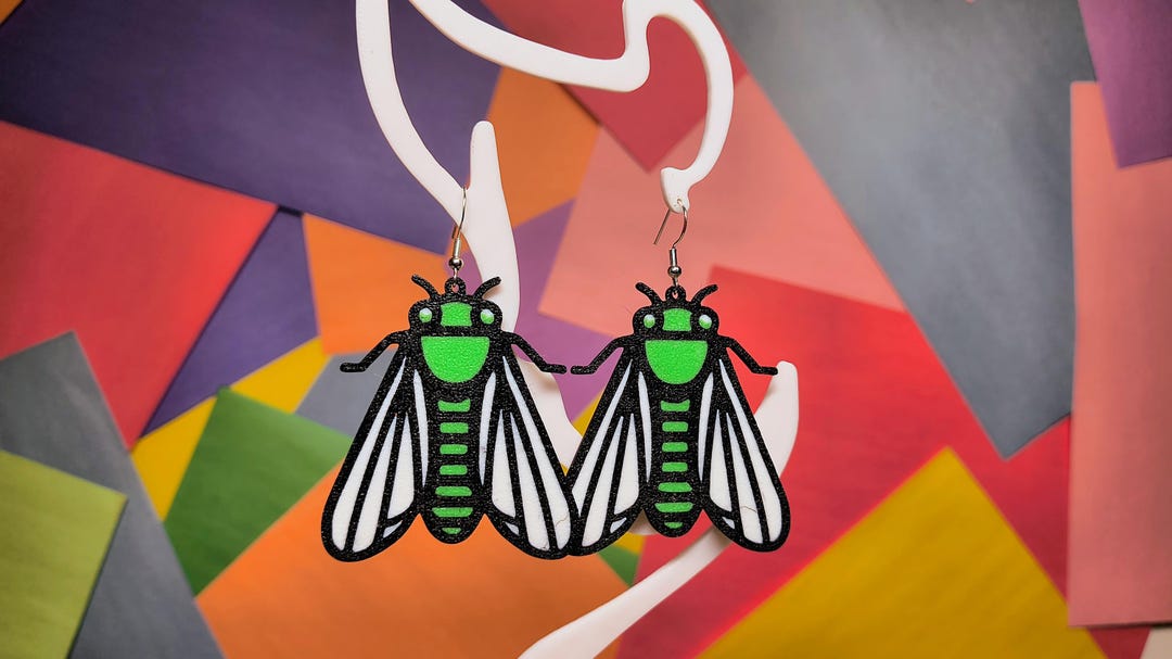 Cute Cicada Earrings Kawaii Insect Earrings Gift for an Entomologist ...