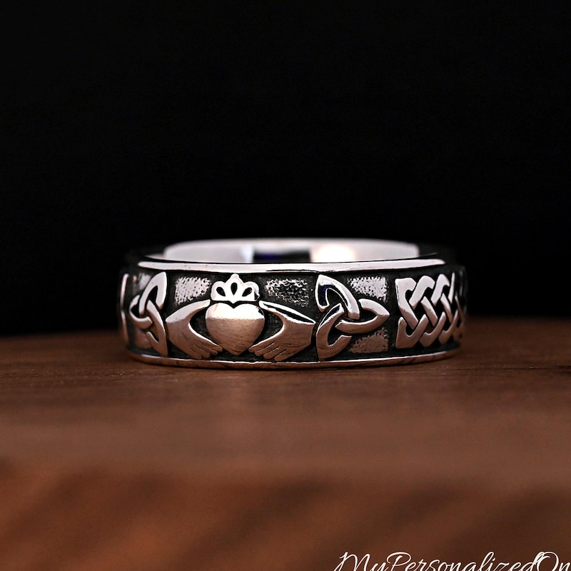 Mens Claddagh Ring Carbide - Etsy