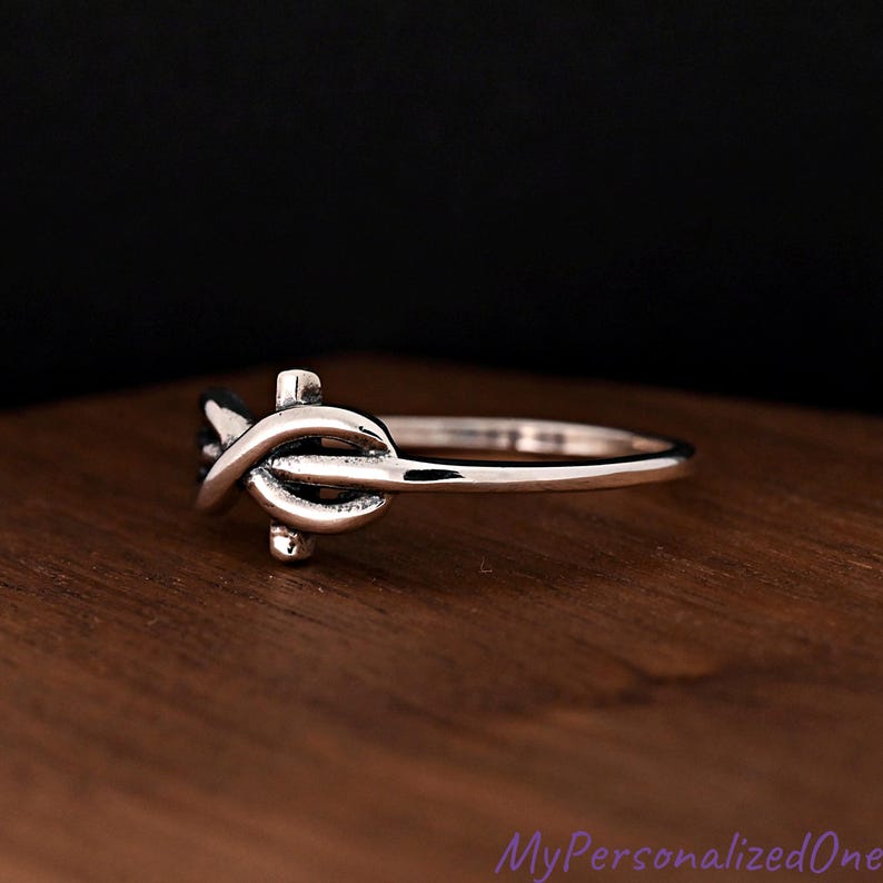 Sideways Cross Infinity Symbol Ring, Solid 925 Sterling Silver Faith ...
