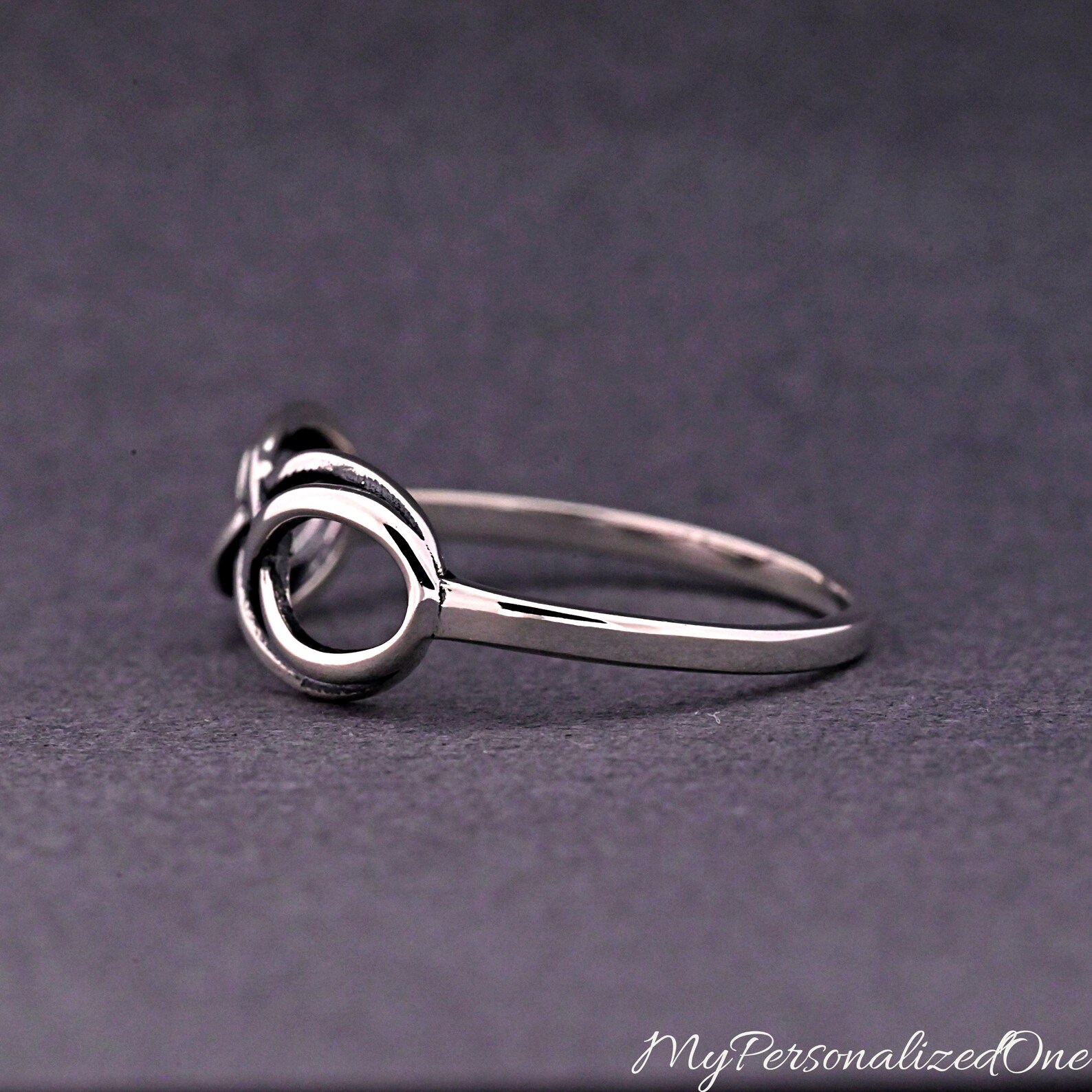 Double Infinity Symbol Promise Ring, Solid 925 Sterling Silver ...