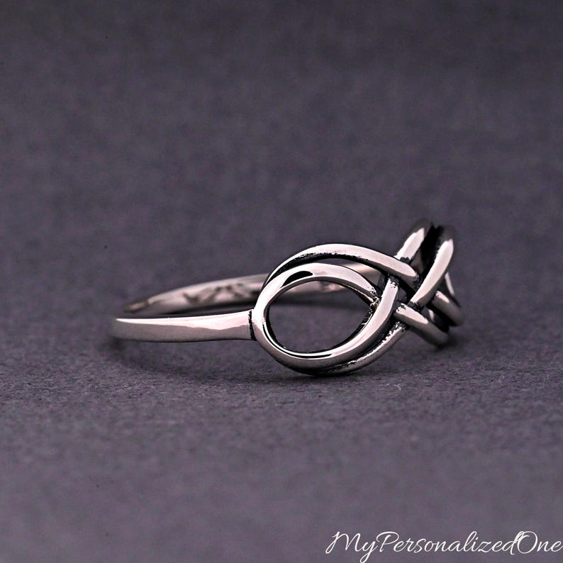 Double Infinity Symbol Promise Ring, Solid 925 Sterling Silver ...