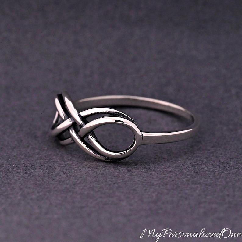 Double Infinity Symbol Promise Ring, Solid 925 Sterling Silver ...