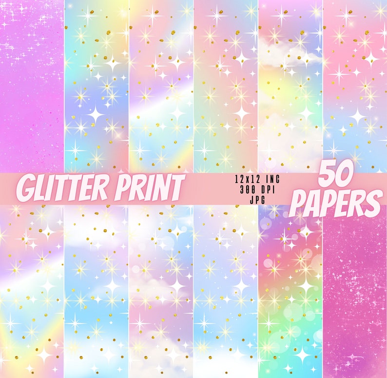 Luxury Hot Pink Digital Paper | Glam Glitter Sequin Textures | Bright ...