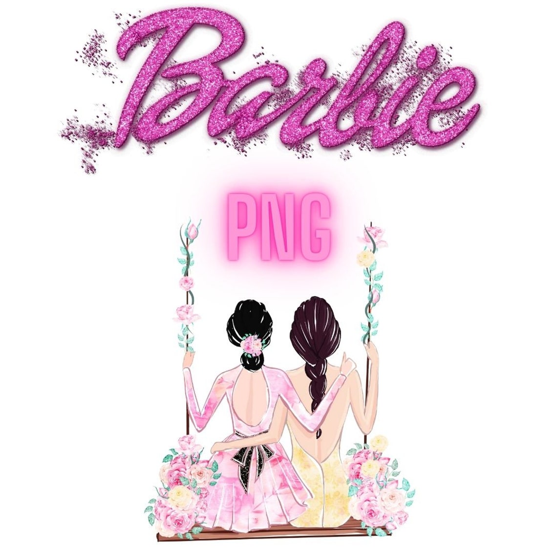 Barbi Digital Paper Movie Pattern Bundle Malibu Doll | Pink Girl ...