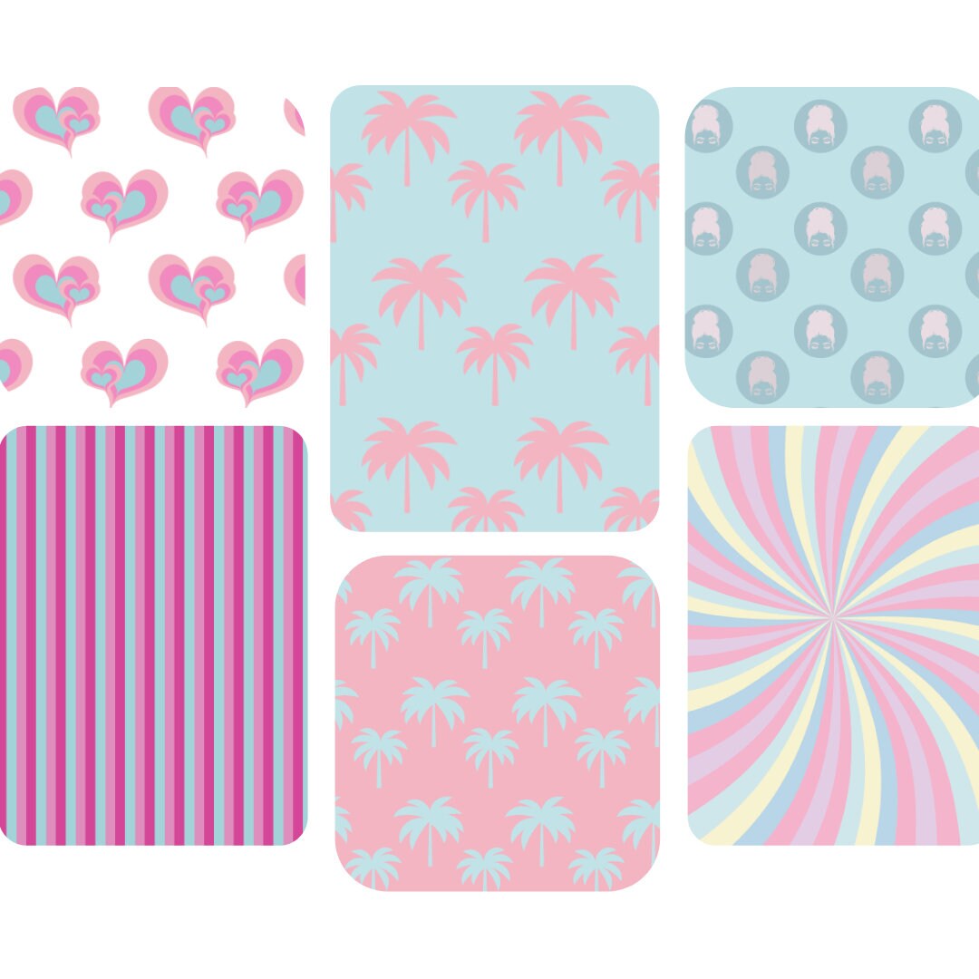 Barbi Digital Paper Movie Pattern Bundle Malibu Doll | Pink Girl ...