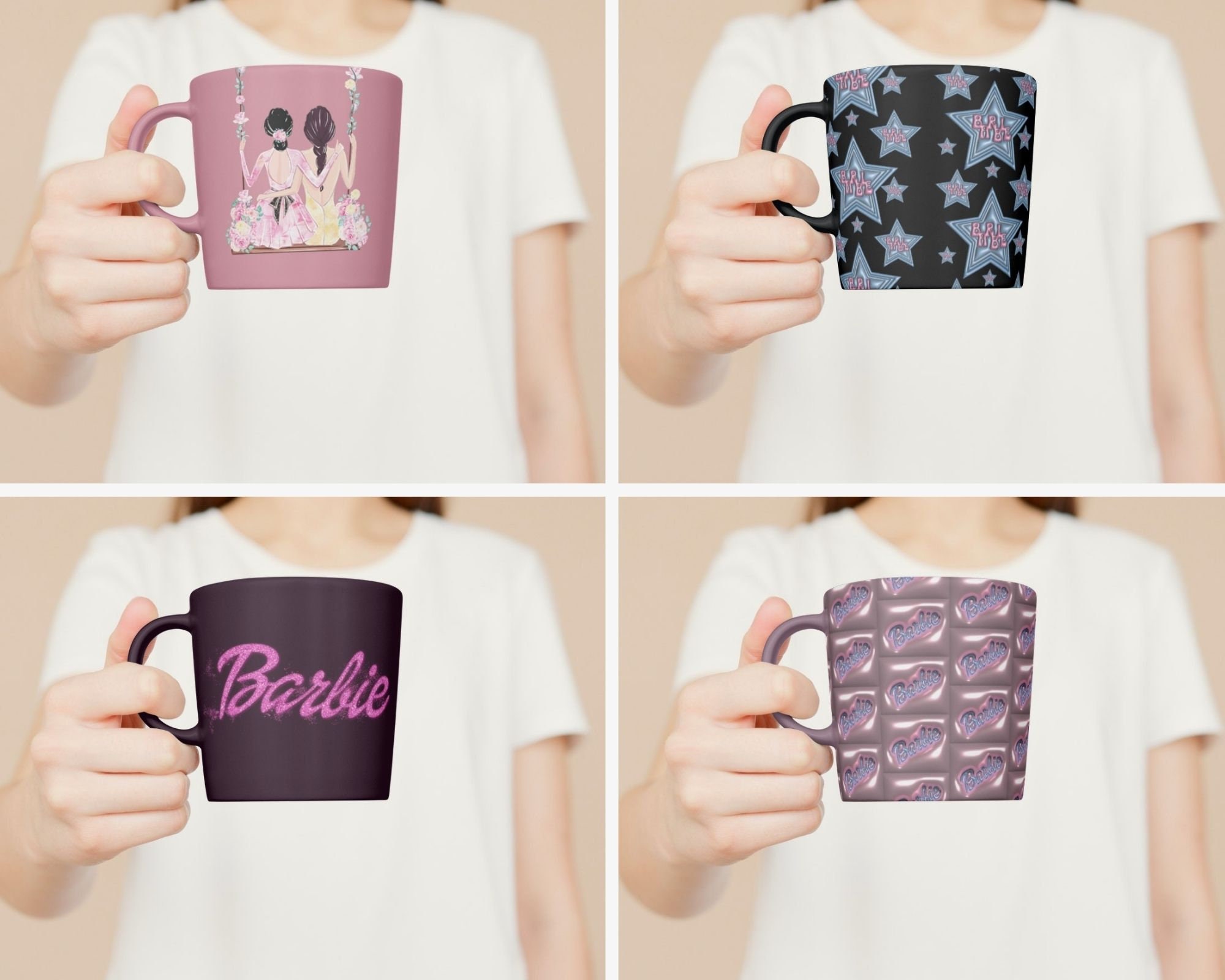 Barbi Digital Paper Movie Pattern Bundle Malibu Doll | Pink Girl ...