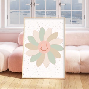 Daisy Digital Wall Art Girls Nursery Butterfly Daisy Set of 3 Print ...