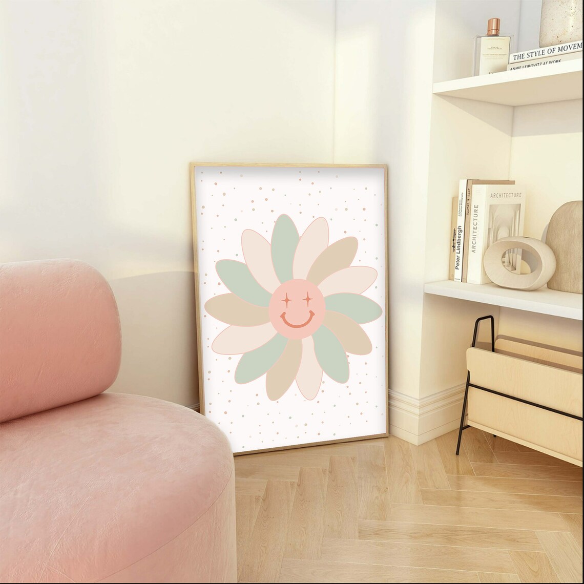 Daisy Digital Wall Art Girls Nursery Butterfly Daisy Set of 3 Print ...