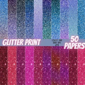 Luxury Hot Pink Digital Paper | Glam Glitter Sequin Textures | Bright ...
