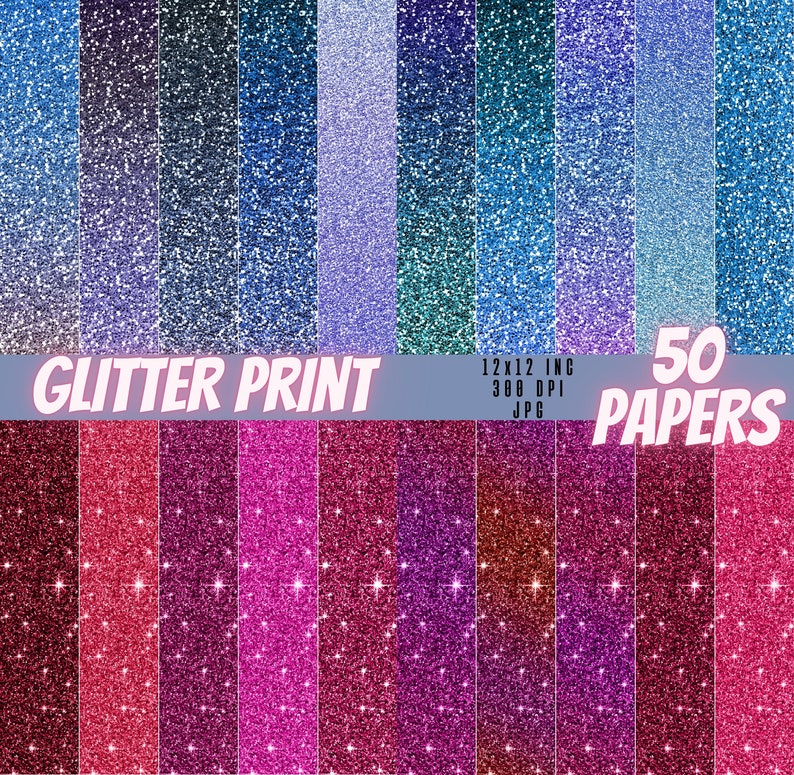Luxury Hot Pink Digital Paper | Glam Glitter Sequin Textures | Bright ...