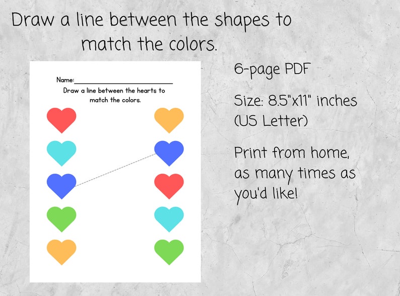 Color Matching Activity Learning Colors Worksheets - Etsy