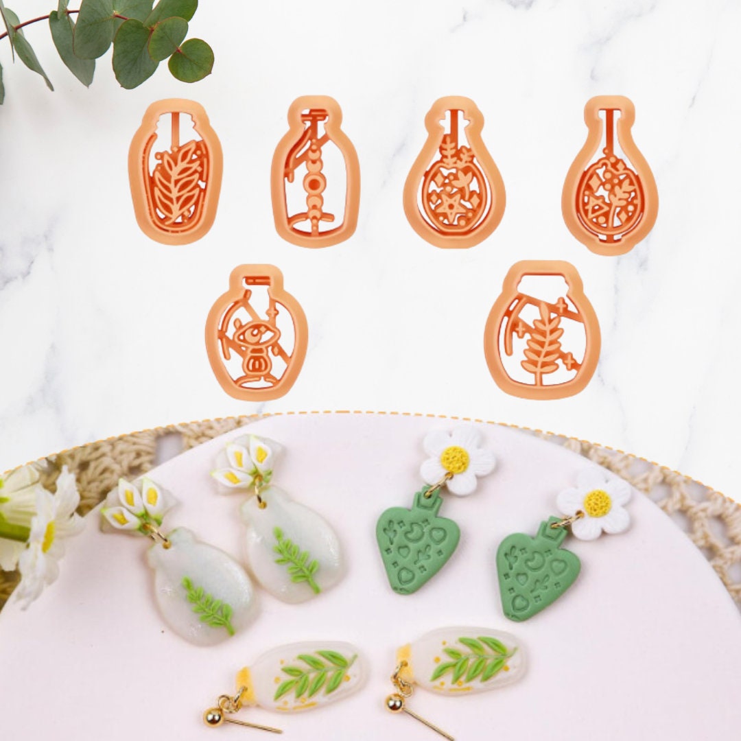 Boho Polymer Clay Cutters Potion Bottle Clay Cutters Boho Clay Earrings ...