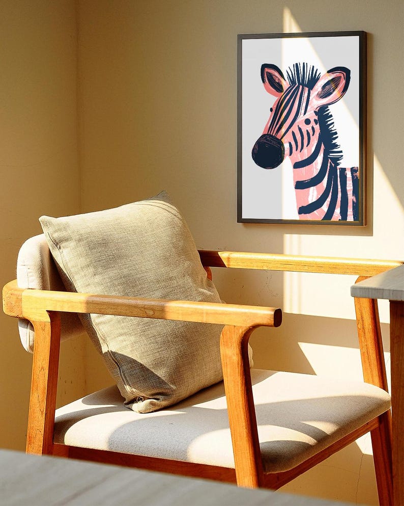 Whimsical Zebra Wall Art - Etsy