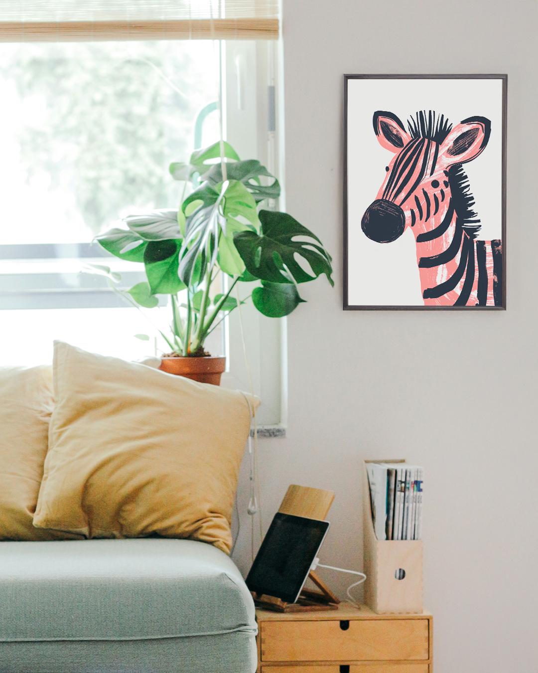 Whimsical Zebra Wall Art - Etsy