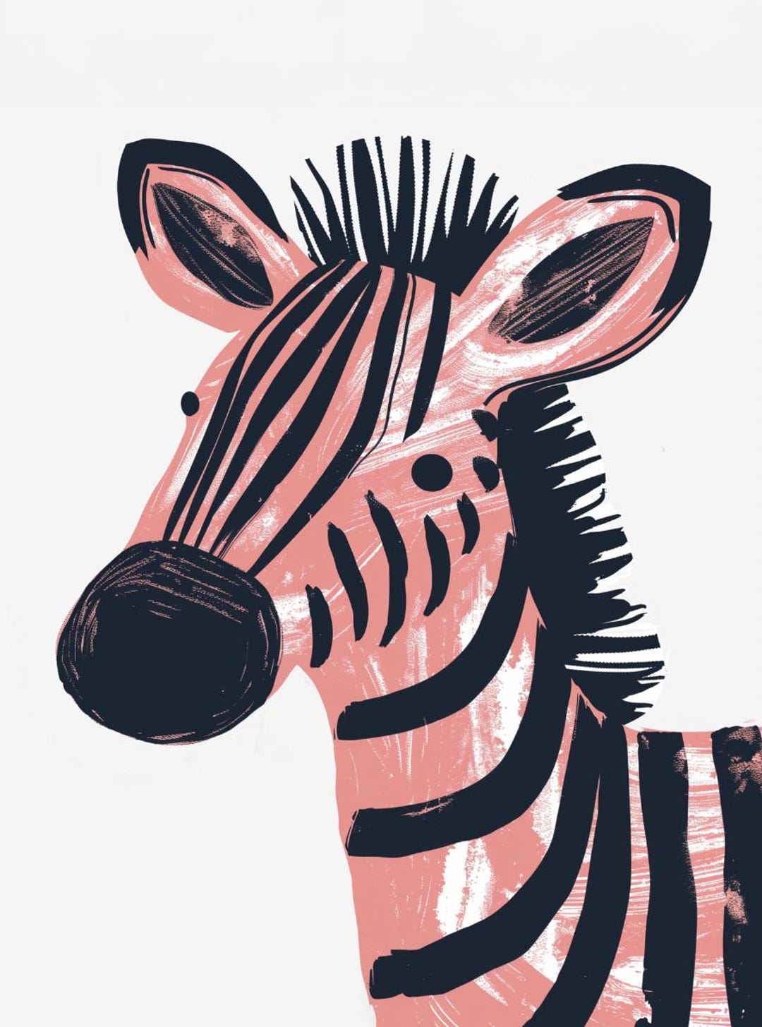 Whimsical Zebra Wall Art - Etsy