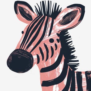 Whimsical Zebra Wall Art - Etsy