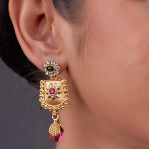 Antique Gold Plated South Indian Temple Jewelry Set | Tarinika Jayati ...