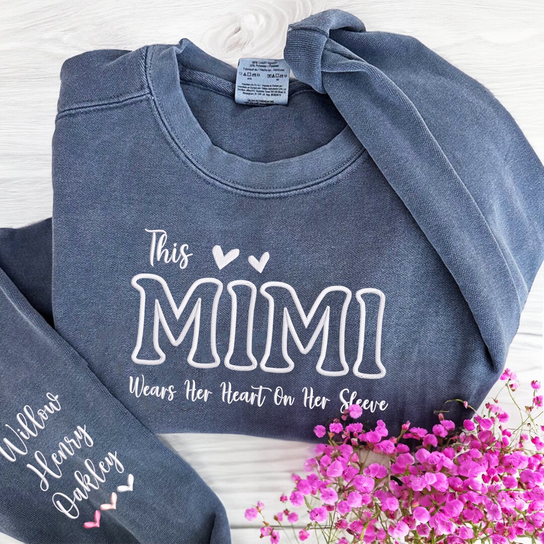 Comfort Colors® Mimi Sweatshirt With Kid Name, This Mimi Wears Her ...