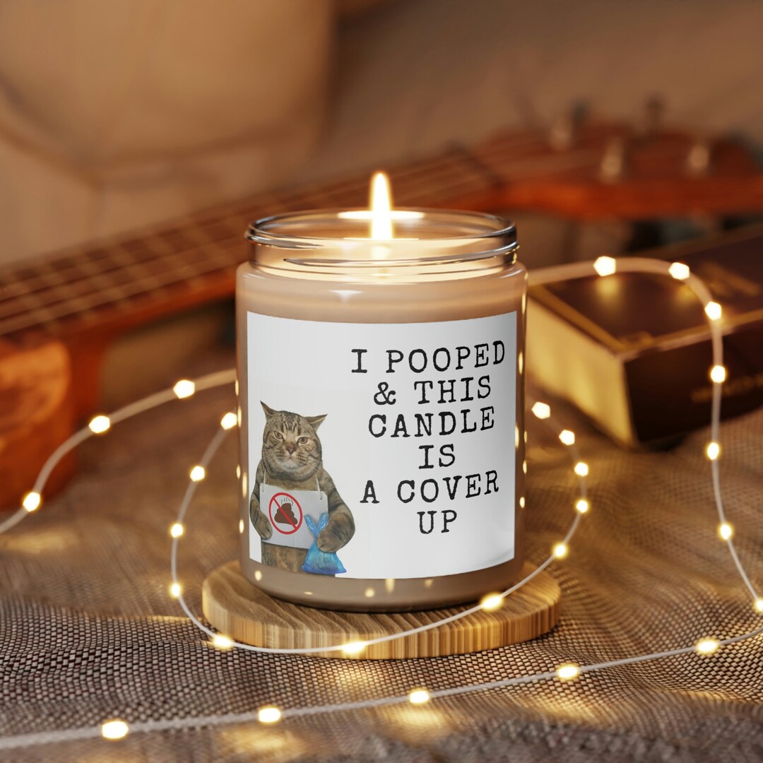 Funny Bathroom Soy Candle, Gag Gift, Poop Humor, Sarcasm, White ...