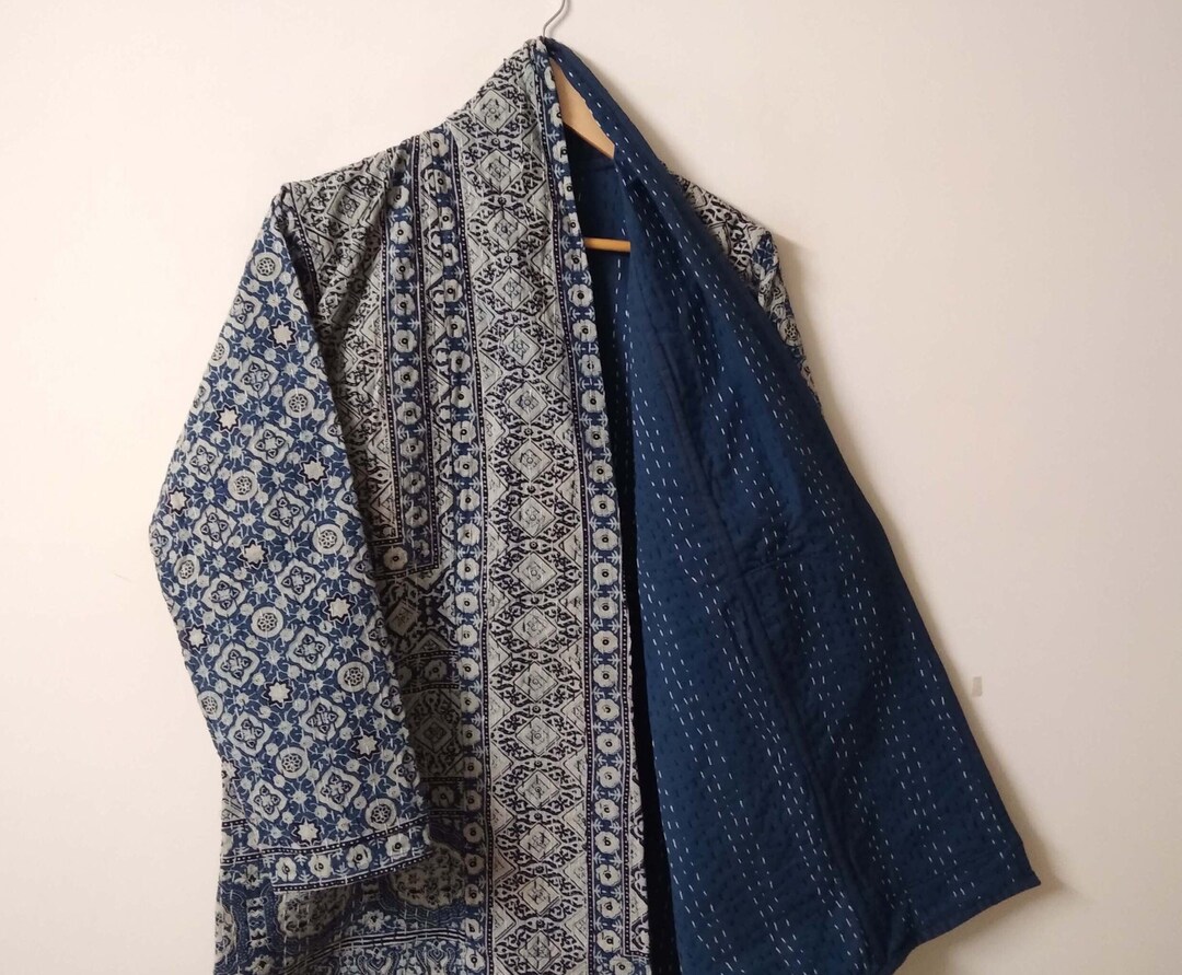 Handmade Cotton Kantha Jacket, Indian Fine Kantha Jacket, Kantha ...