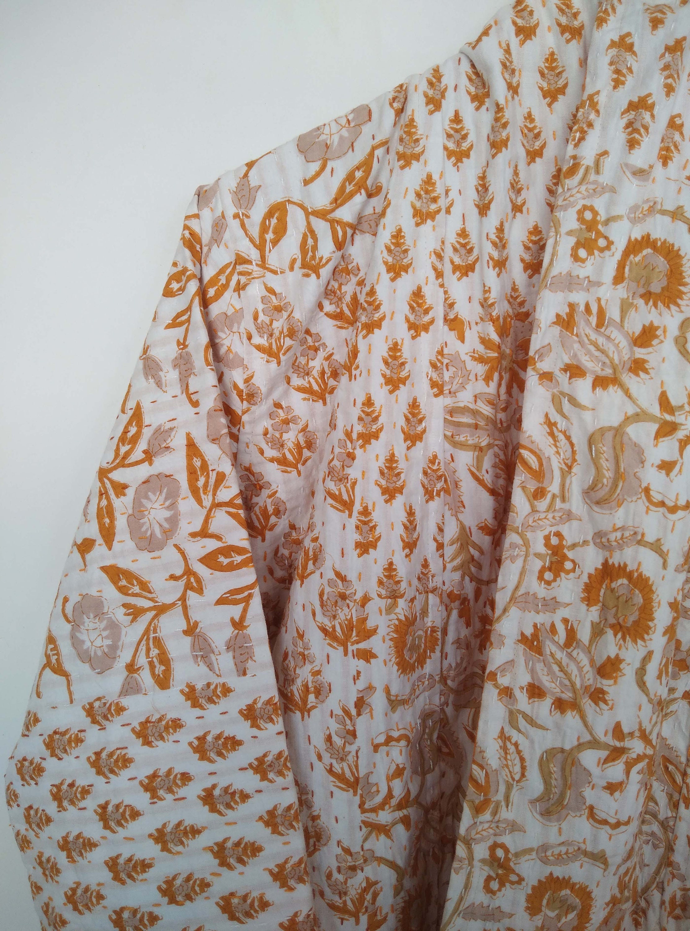 Handmade Kantha Quilt Jacket, Indian Kantha Coat, Kantha Overcoat, Pure ...