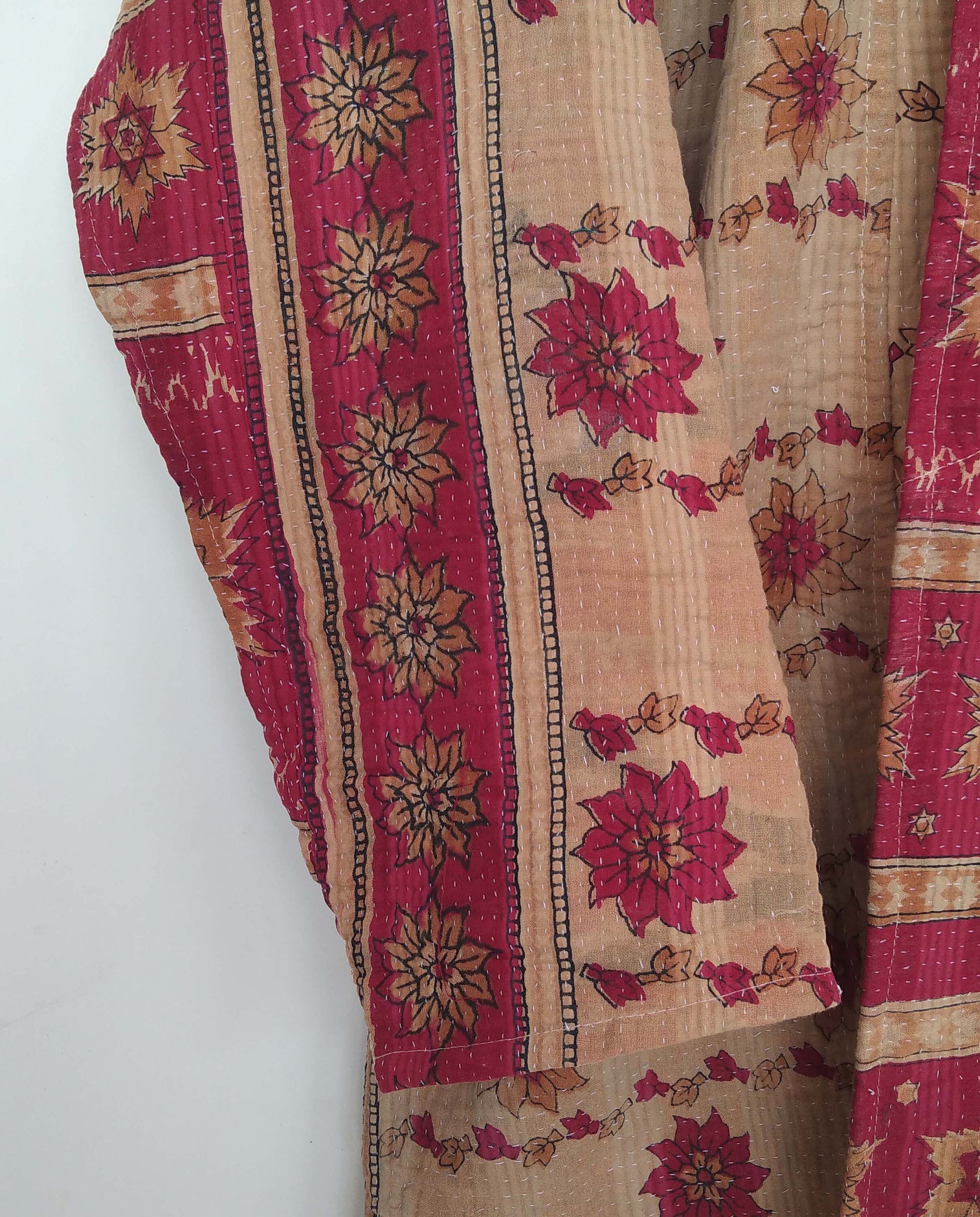 Vintage Kantha Coat, Patchwork Kantha Quilt Jacket, Hand Stitch Kantha ...