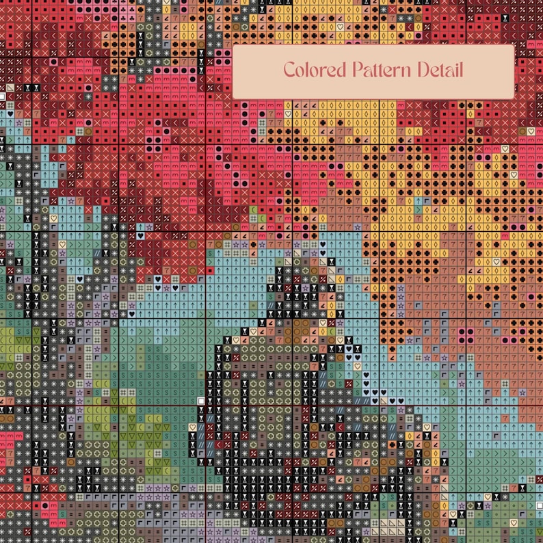 Autumn Cross Stitch Pattern Lake Fall Trees Fisherman Landscape PDF ...