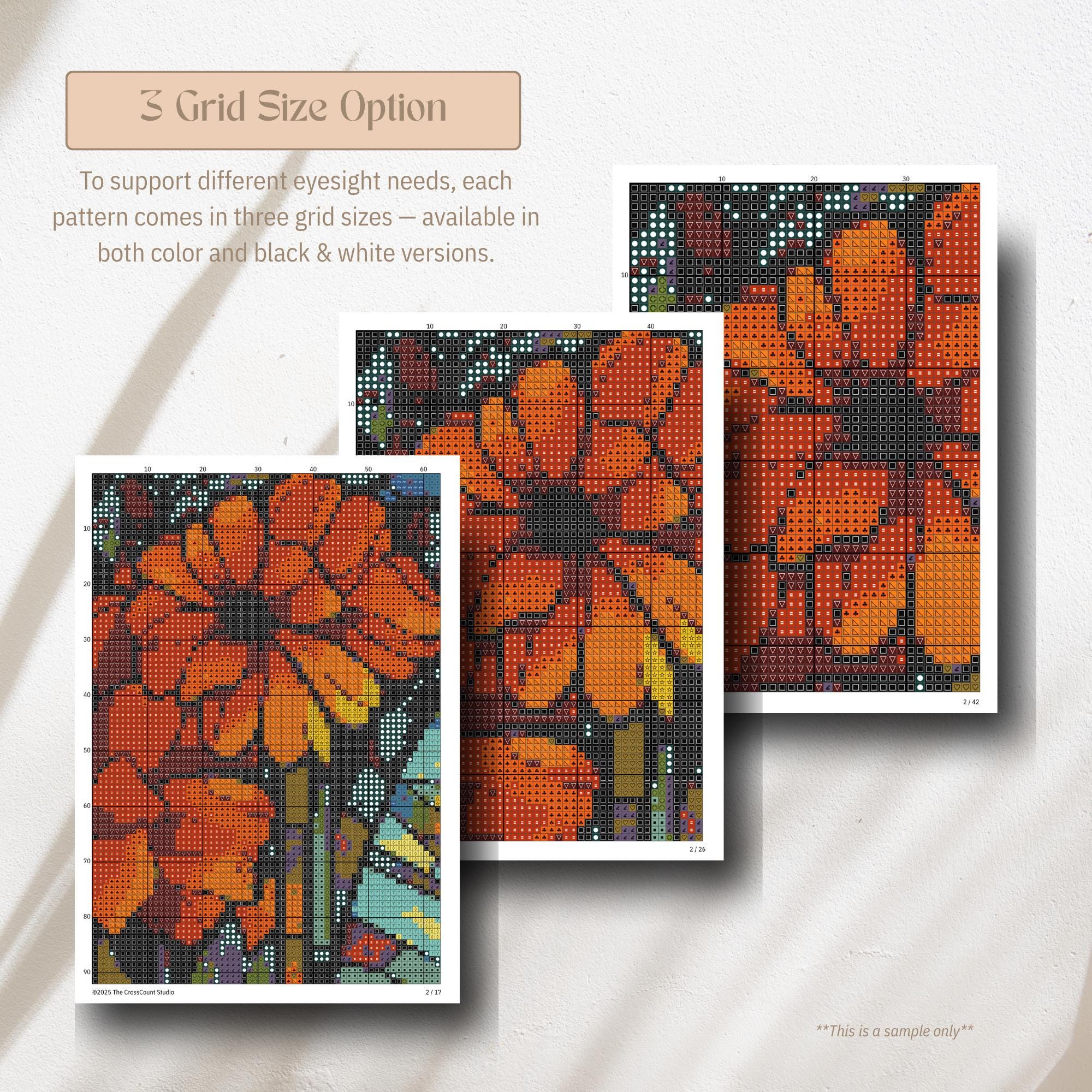 Peeking Skeleton Cross Stitch Pattern: Spooky Halloween Skull (PDF ...