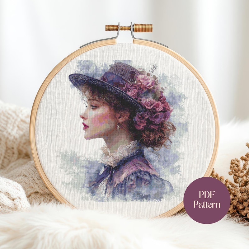 Woman Cross Stitch - Etsy