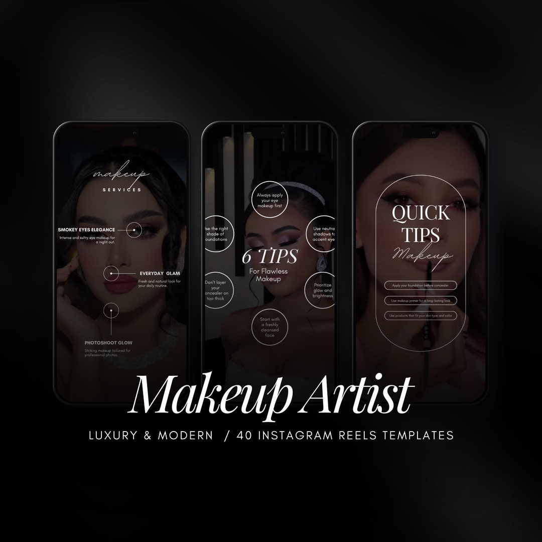 Makeup Artist Instagram Reels Templates | MUA Instagram Reels Templates ...