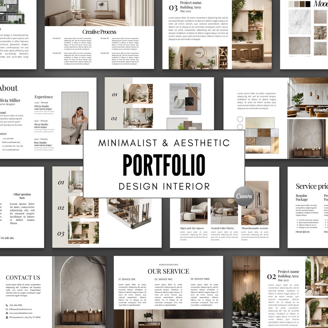 Interior Design Portfolio Template | E-interior Design Presentation ...