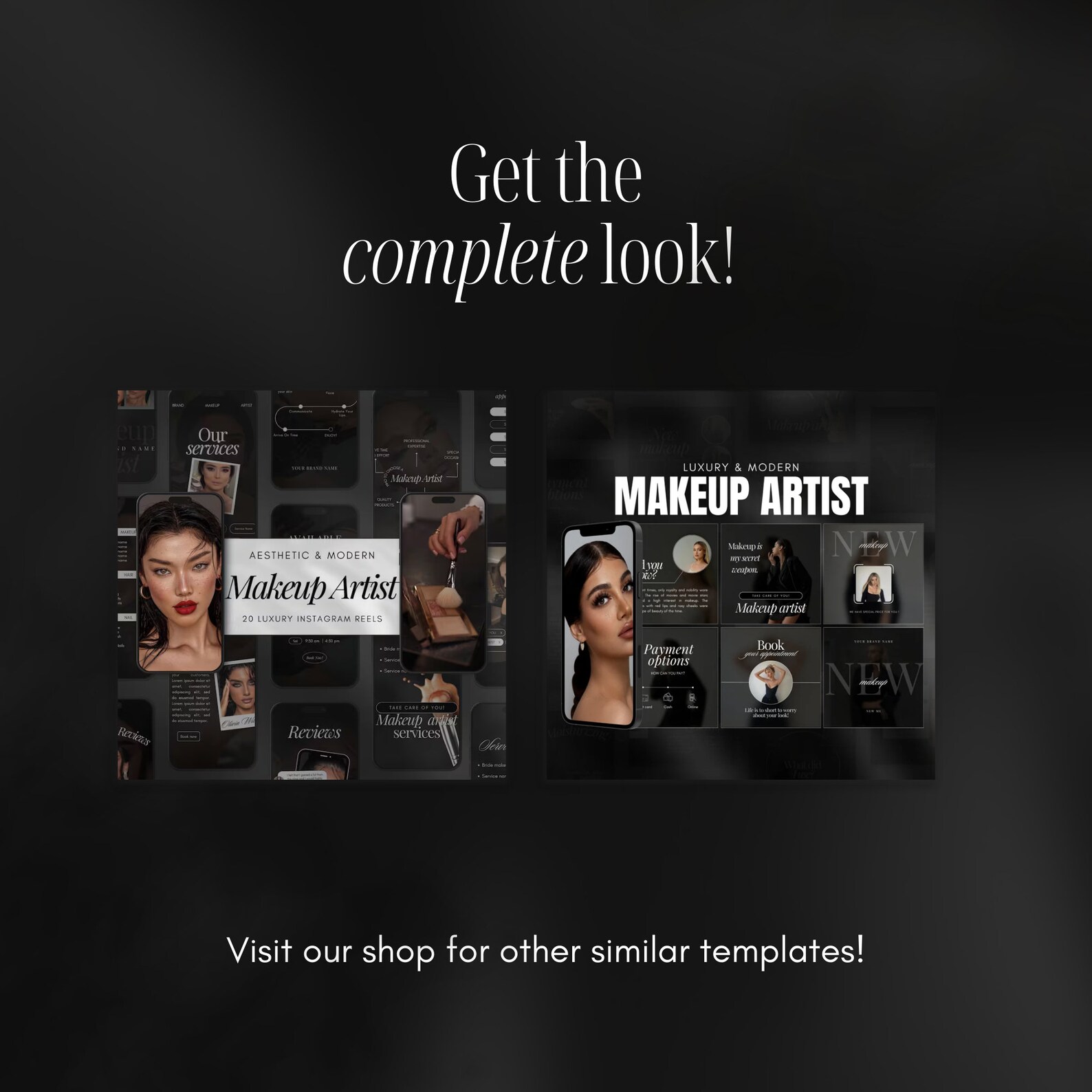 Makeup Artist Instagram Reels Templates | MUA Instagram Reels Templates ...