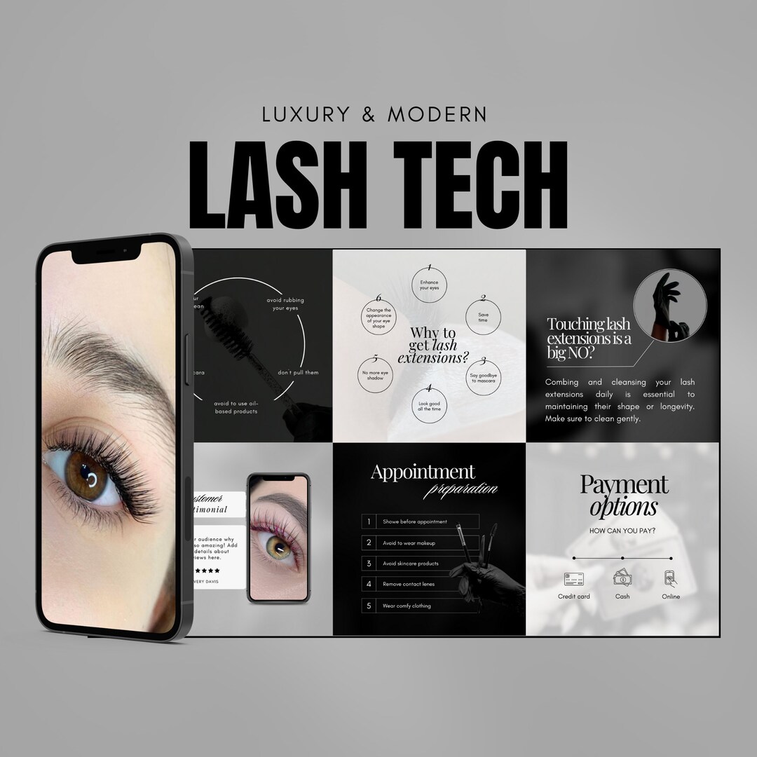 100 Luxury Black Lash Tech Templates Lash Stylist Instagram Post Lash ...