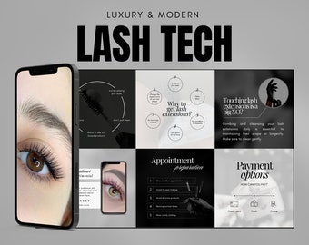 100 Luxury Lash Tech Templates Lash Stylist Post Lash Artist Canva ...
