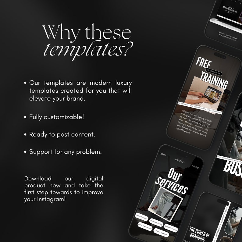 Faceless Black Instagram Reels Templates | Marketing Minimalist ...