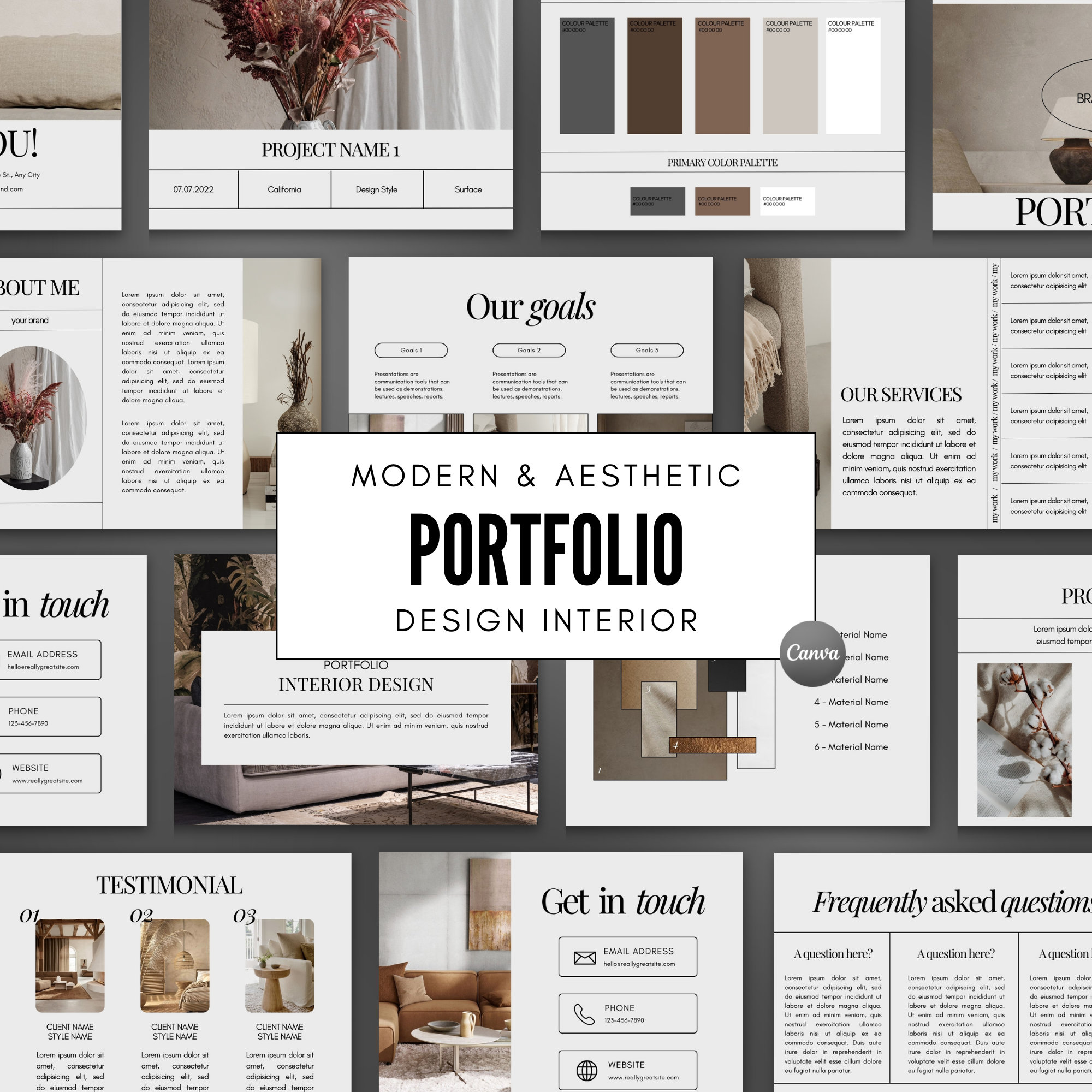 Interior Design Portfolio Template | E-interior Design Presentation ...