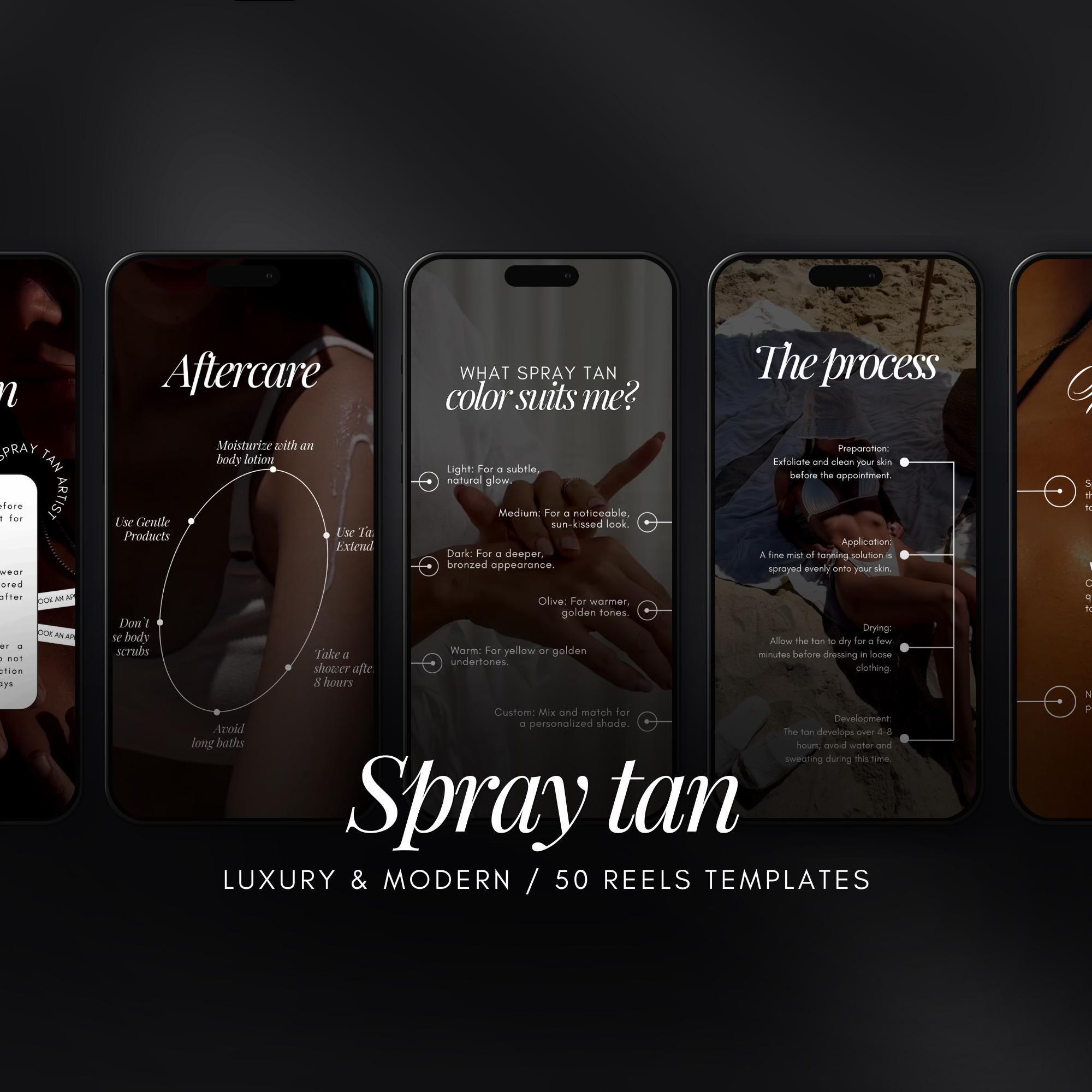 Spray Tan Instagram Reels Templates | Spray Tan Artist Editable ...